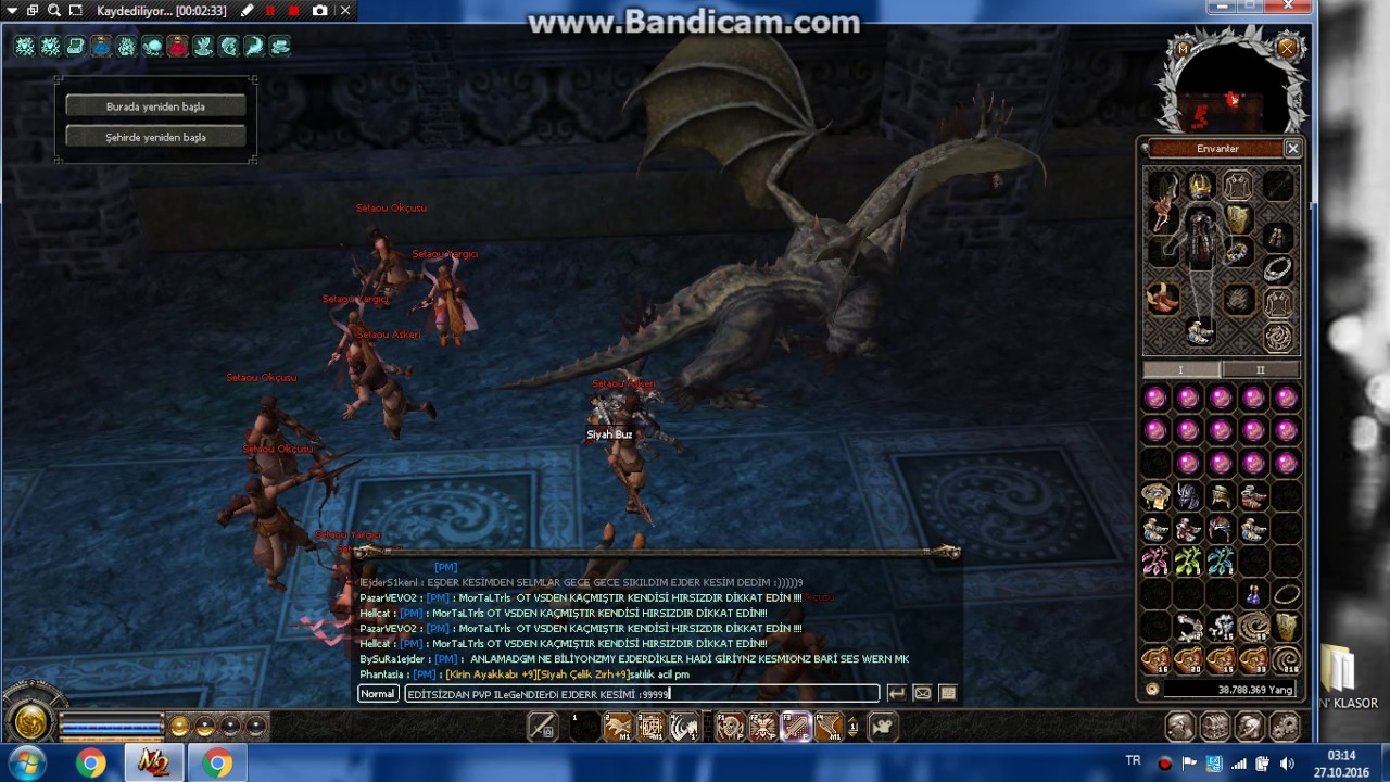 Editsiz Pvp Mavi Ejder Kesimi /ILeGeNDIErDi :) - YouTube