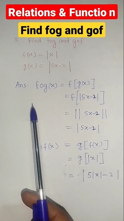 How to find fog and gof #maths #shorts #relationsandfunctions #class12th - YouTube