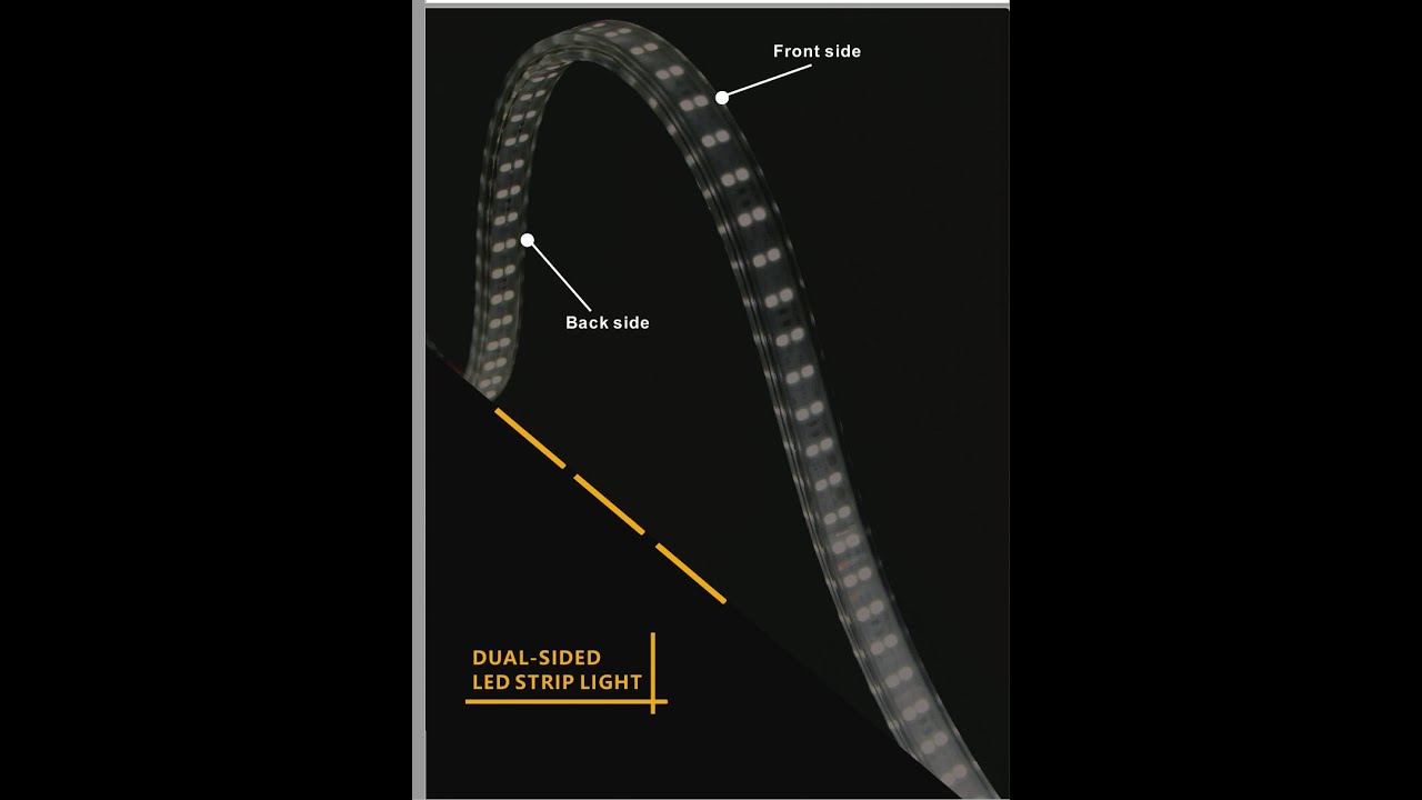 Double sided LED strip light - YouTube
