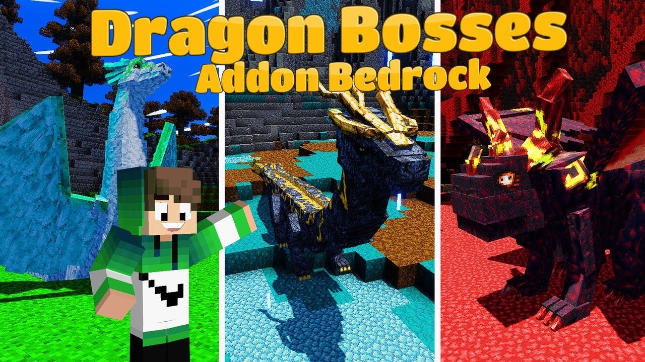 ADDON DRAGON BOSSES MARKETPLACE MINECRAFT 1.21 ( BEDROCK - MCPE ) - YouTube