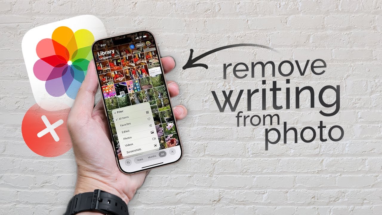 How to Remove Writing from a Photo on iPhone (tutorial) - YouTube