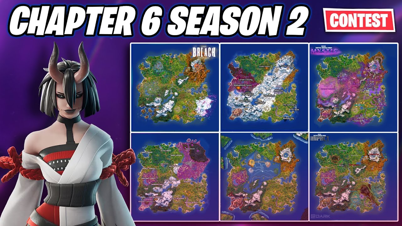 Fortnite Chapter 6 Season 2 Map Concept Compilation | Contest Results ...