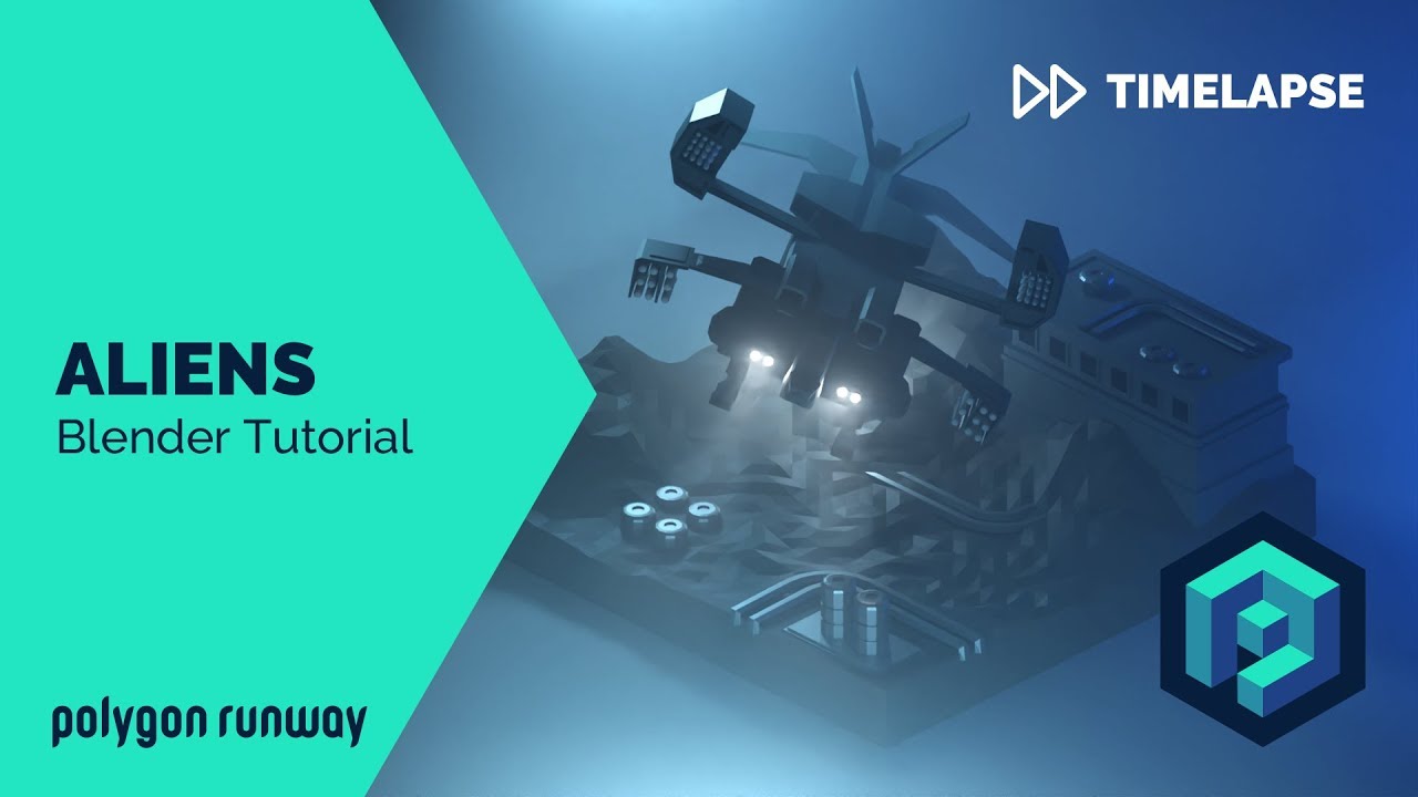 Aliens Dropship - Blender 2.8 Low Poly 3D Modeling Timelapse Tutorial ...