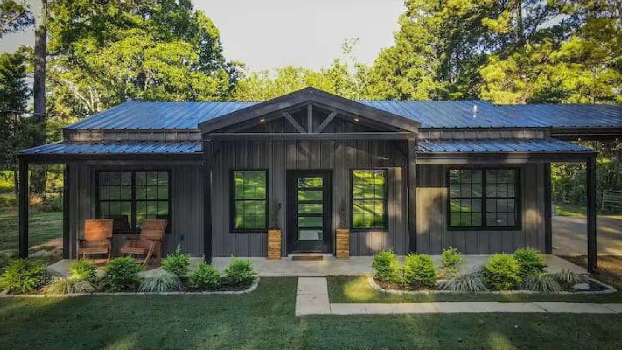 Rustic Stunning Metal Design Tiny House | Le Tuan Home Design - YouTube