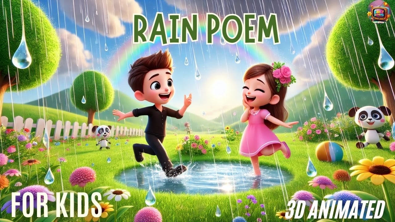 Poem - Rain | Poem for Kids | Kindergarten Poems | School Poems ...