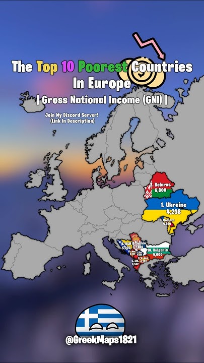 Top 10 Poorest Countries In Europe #map #mapping #geography #europe # ...