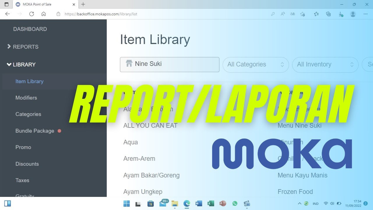#1 Perkenalan MOKA POS Menu Report - Melihat Laporan Harian Bulanan ...