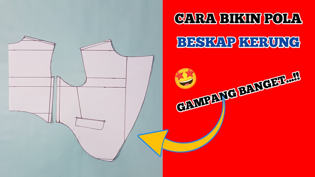 TUTORIAL MEMBUAT POLA BESKAP KERUNG ADAT JAWA - YouTube