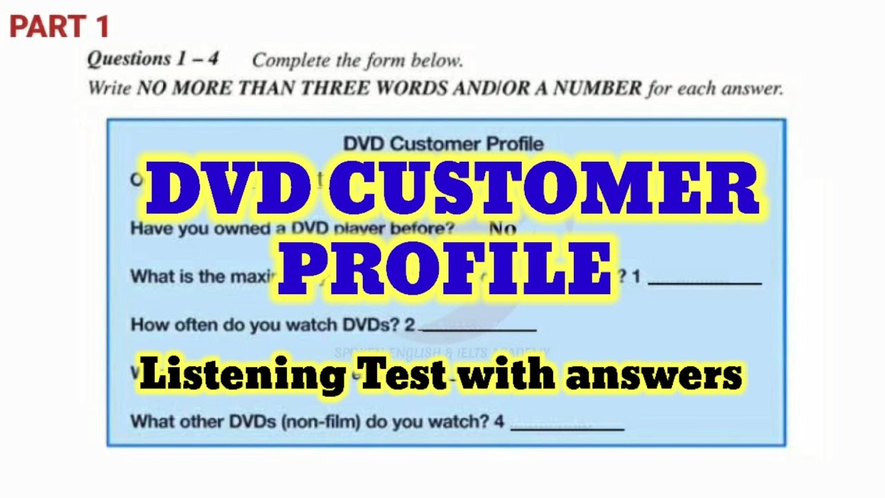 DVD CUSTOMER Profile Listening Test YouTube dvd-customer-profile-listening-test-youtube