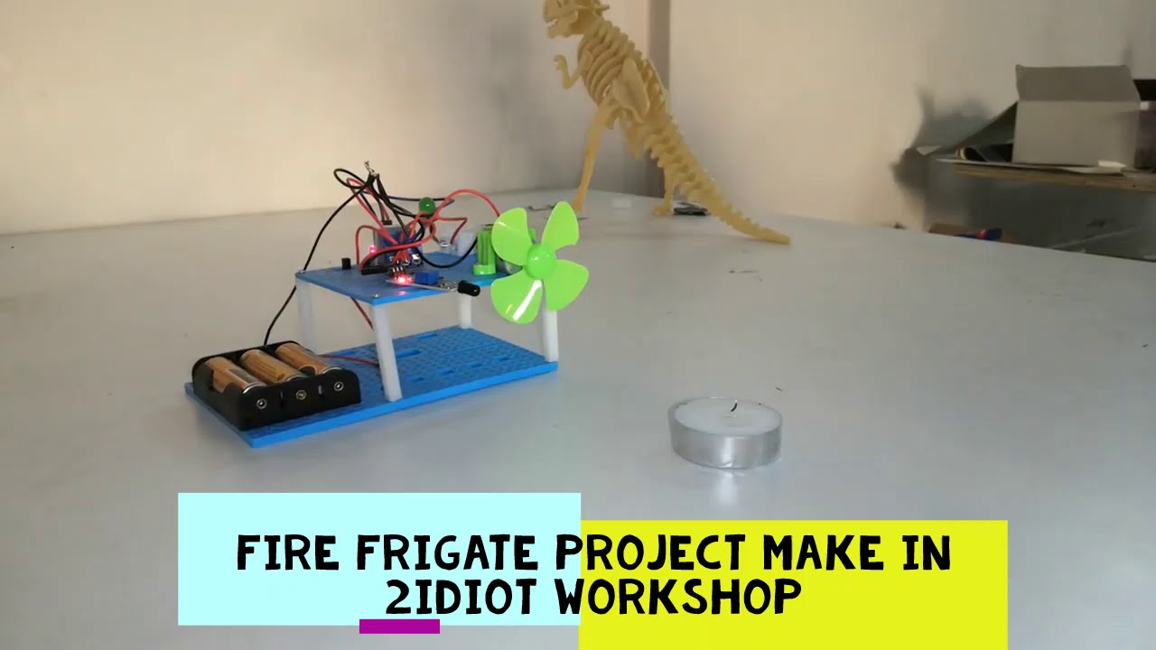 Science Project automatic fire extinguisher - YouTube