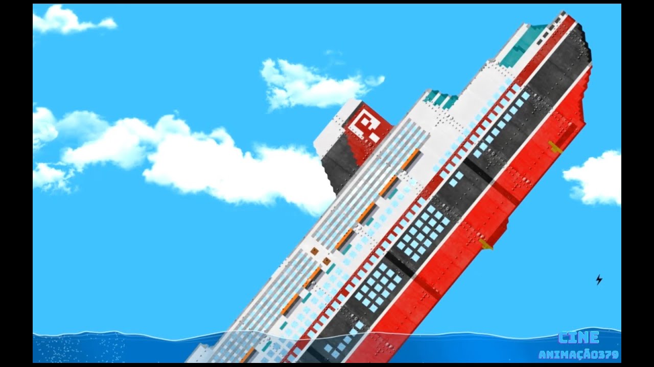 Sinking the R.M.S Poseidon ship in Floating Sandbox simulator - YouTube