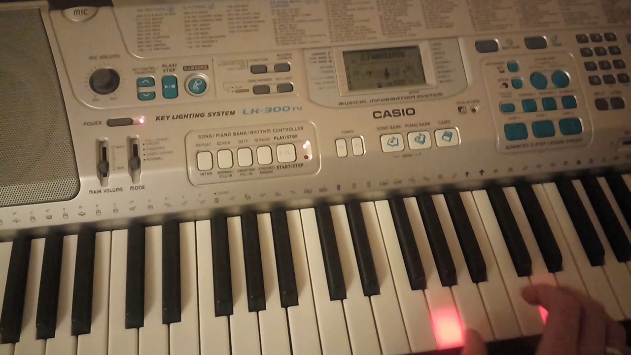 Синтезатора CASIO LK-300TV - YouTube