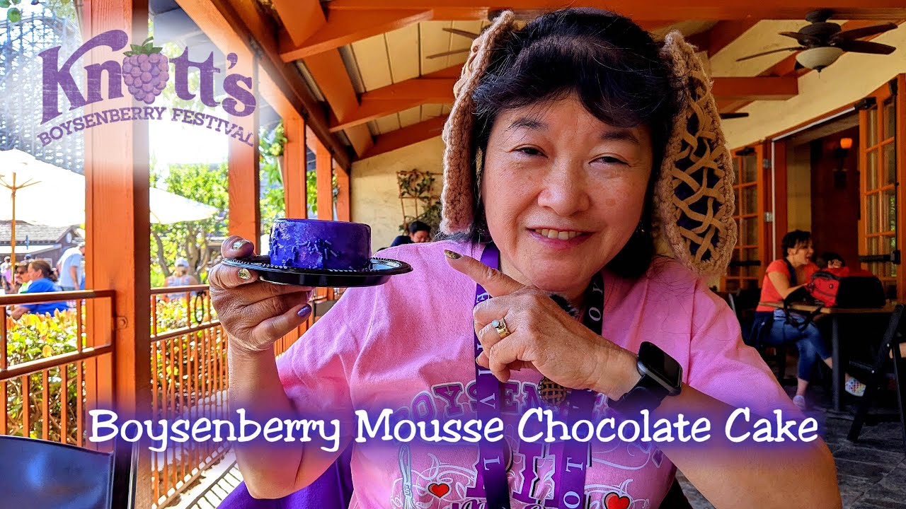 Boysenberry Mousse Chocolate Cake #KnottsBerryFarm 2022 Boysenberry ...