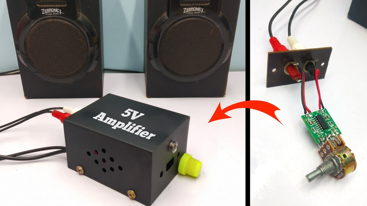 5V mini Amplifier || how to make Audio Amplifier - YouTube