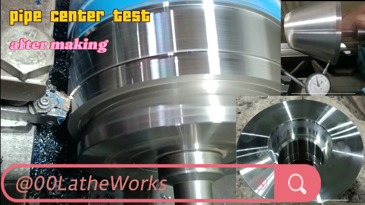 pipe center test turning on lathe machine #00latheworks #lathe #turning ...