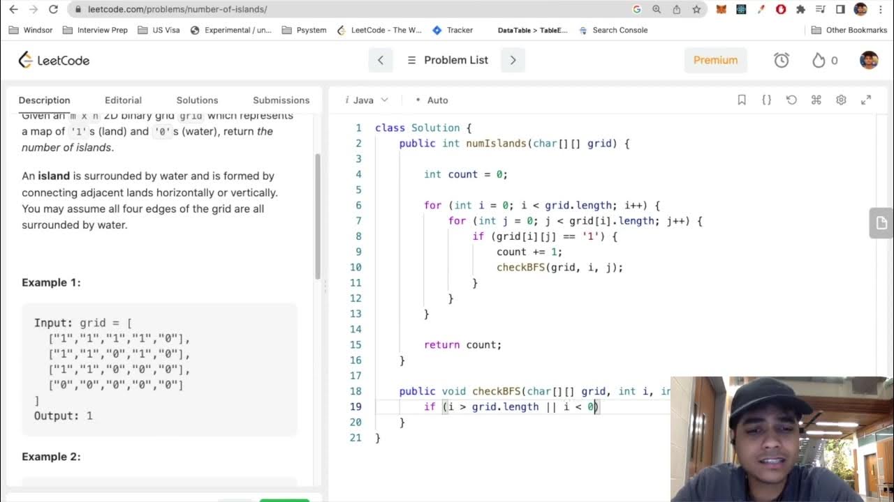 Find the number of islands - Java | GFG | Leetcode - YouTube