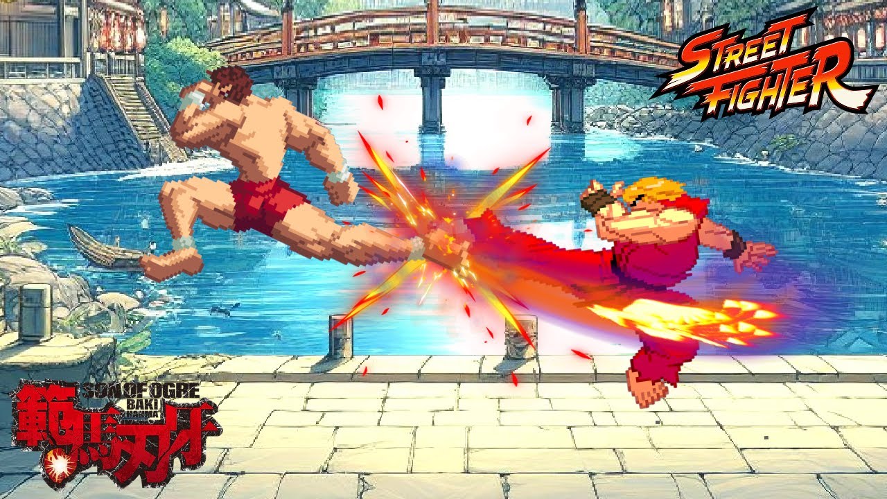 Baki Hanma vs Ken Masters - Baki X Street Fighter l Anime X Fighting ...