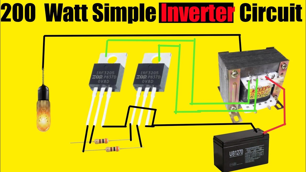 200 watt inverter with Diagram | 200 watt inverter | 200 watt converter ...