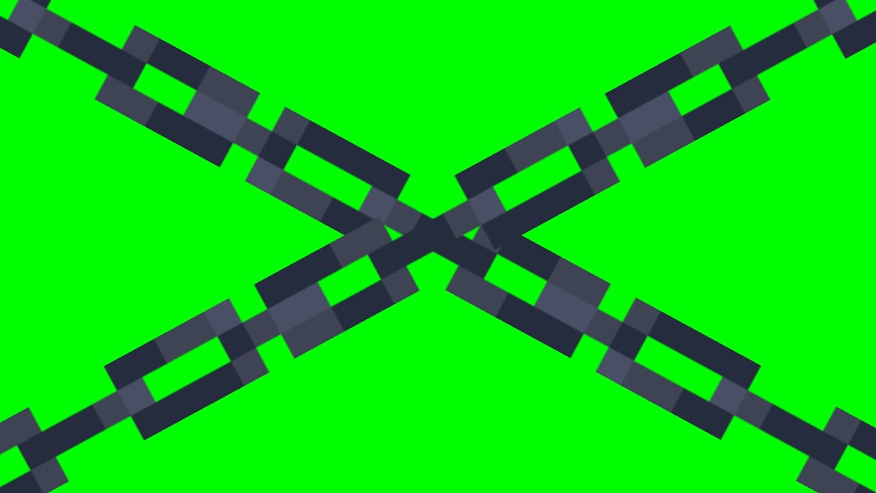 chain lock animation minecraft green screen - YouTube