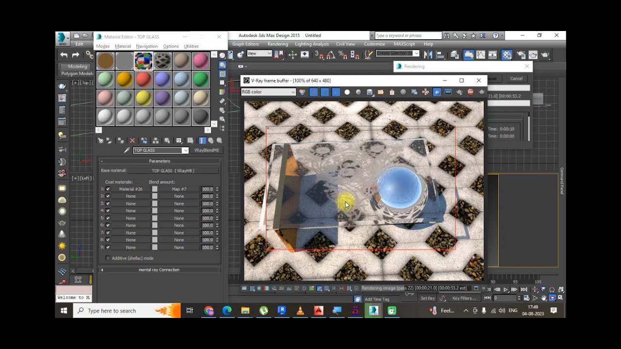 vray blend material in 3dsmax - YouTube