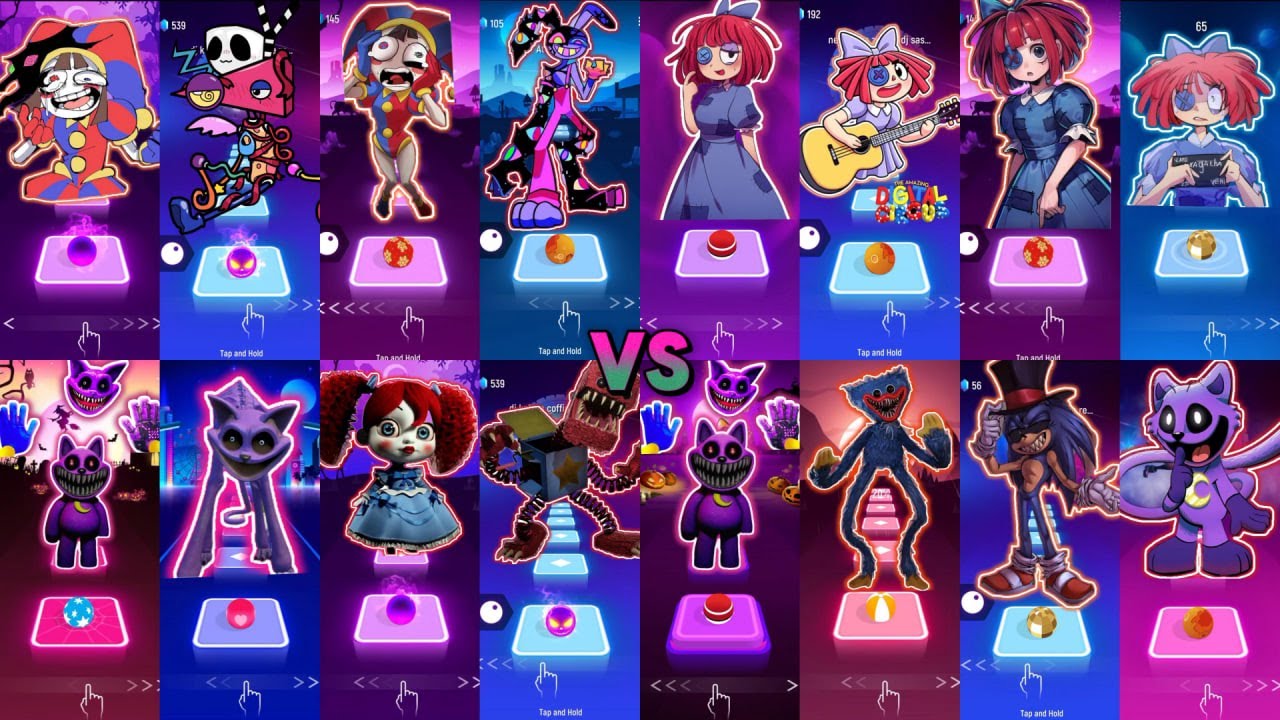 The Best Tiles Hop Poppy playtime 3 VS Digital curcus 🥰 Pomni, jax ...