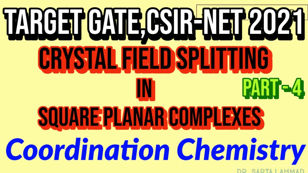 Coordination Chemistry | Crystal Field Splitting in Square Planar ...