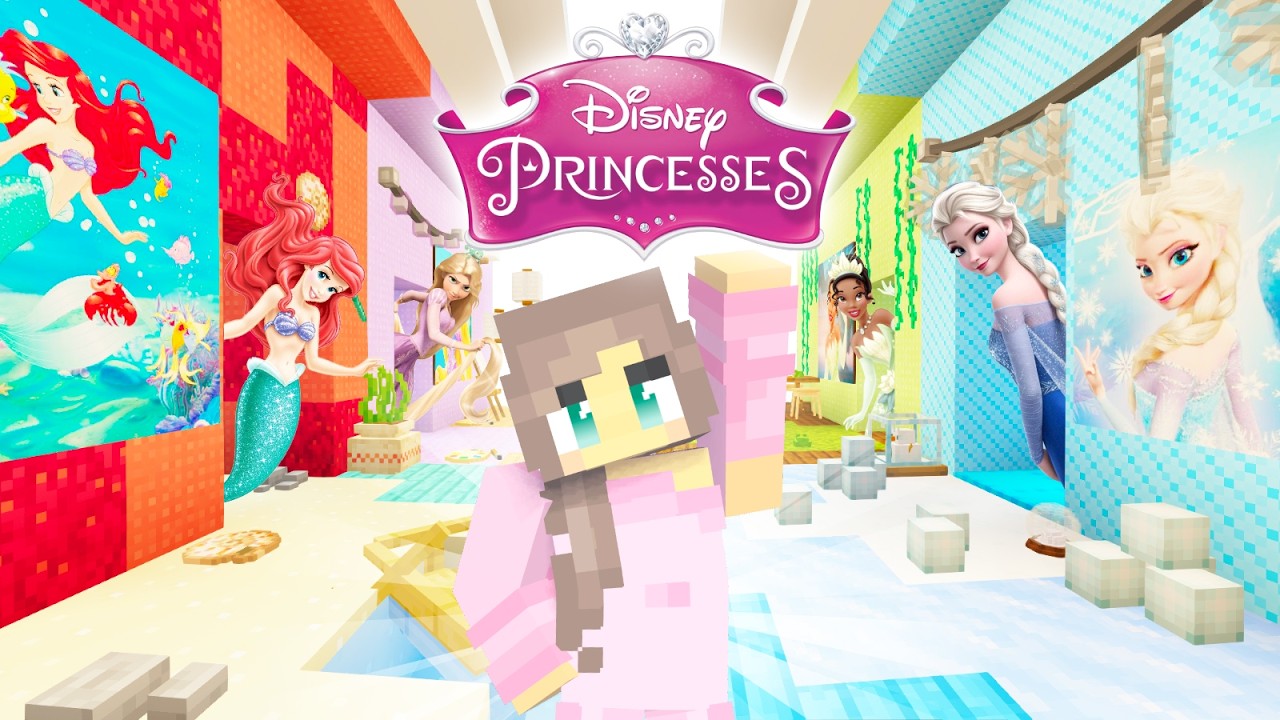 Disney PRINCESS Rooms In Minecraft! - YouTube