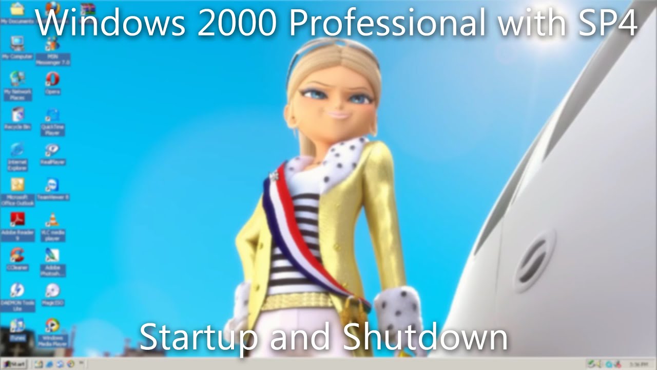 Windows 2000 Professional with SP4 Startup and Shutdown - YouTube