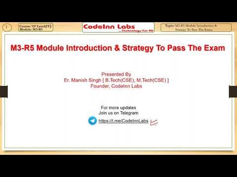 M3-R5 Module Introduction & Strategy to Pass The Exam - YouTube