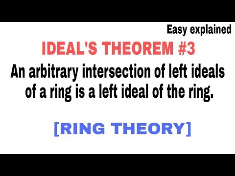 3 ideal theorem in ring theory. - YouTube