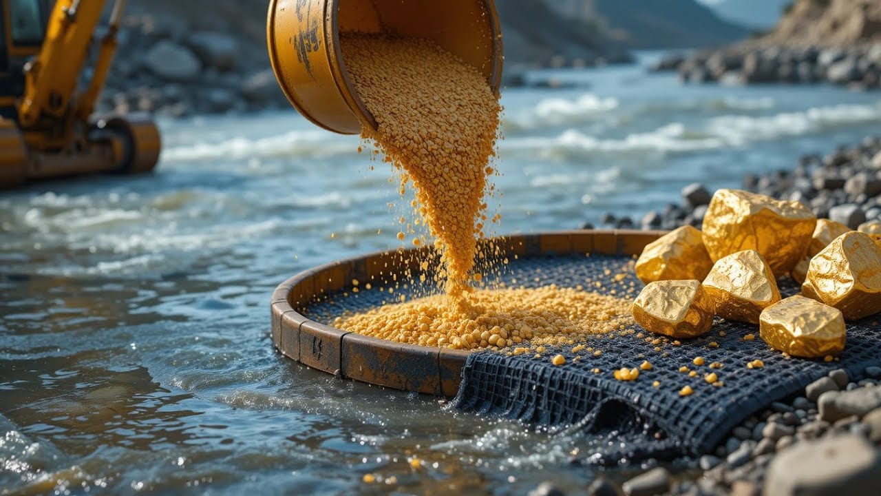 “Real Gold Found in River Sand – Full Gold Extraction. Process ...