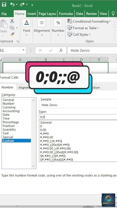 जीरो को कैसे hide करे/How to Hide Zero Value in Excel #Shorts - YouTube