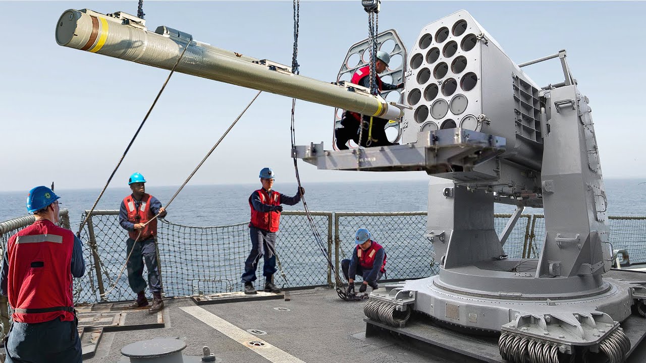 Skilled US Sailors Load Scary Million $ Missiles Aboard Navy Ships ...