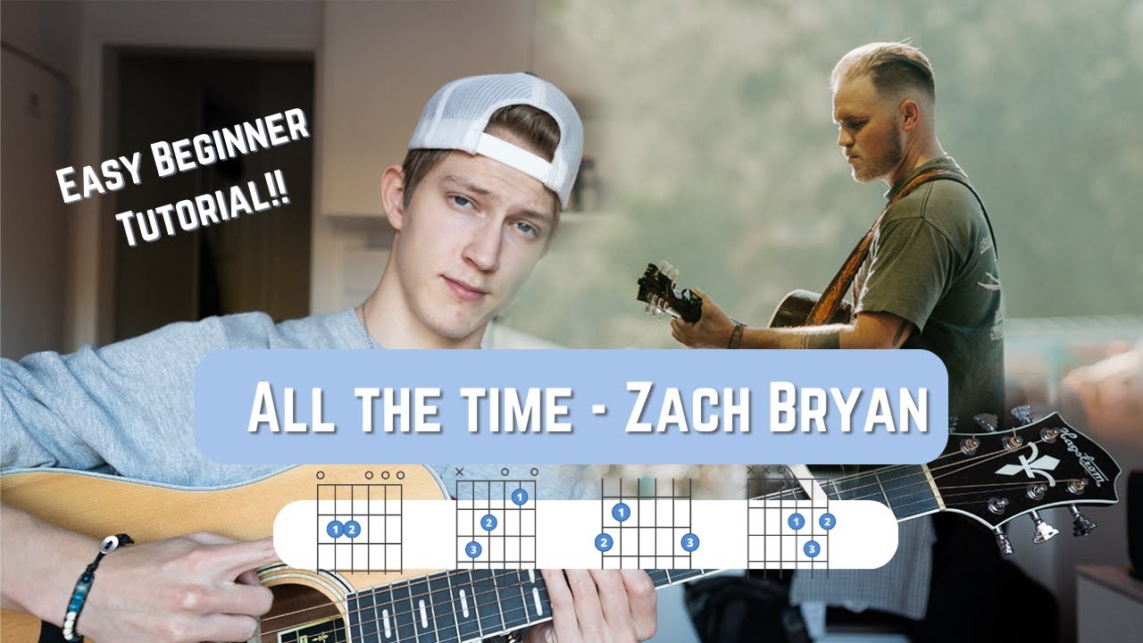 How To Play ALL THE TIME by Zach Bryan on Guitar! Easy Beginner Guitar ...