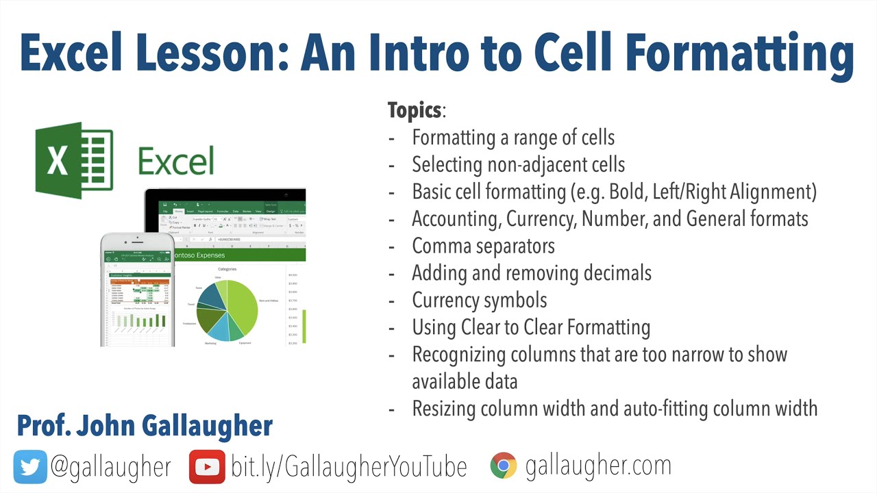 Excel - An Intro to Cell Formatting - YouTube