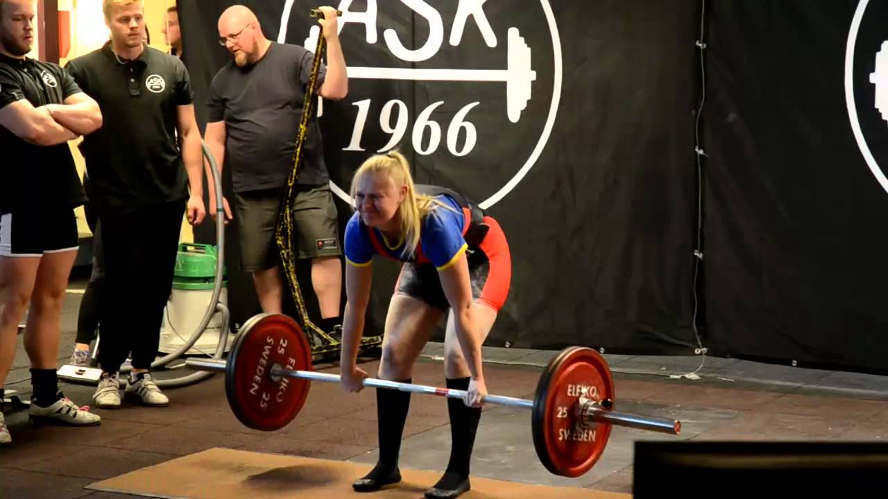Ellen Holmberg Styrkelyft-DM 2015 - YouTube