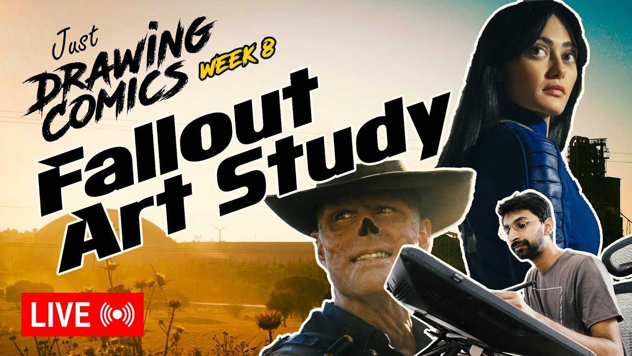 Just Drawing Comics | Fallout Art Study | Live Stream | Week #08 - YouTube