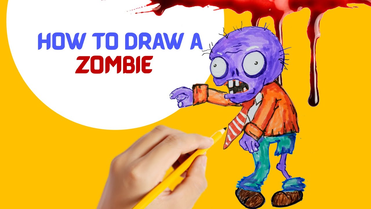 HOW TO DRAW A ZOMBIE? | Step by Step Simple and Easy - YouTube