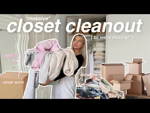 *massive* CLOSET CLEANOUT 👚📦 aka decluttering my entire wardrobe bc we’re moving!!