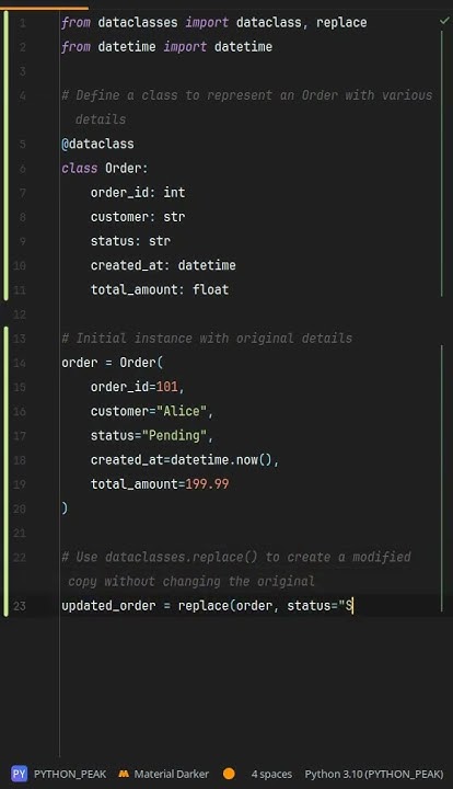 What’s the #purpose of dataclasses.replace() in Python? Unlock #hidden Power with - YouTube