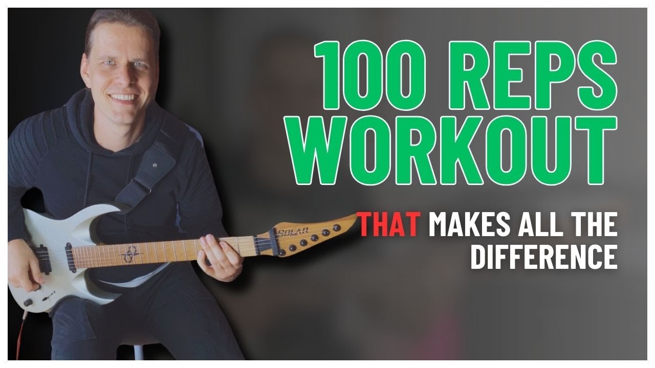 100 reps...every day... guitar play along workout - YouTube