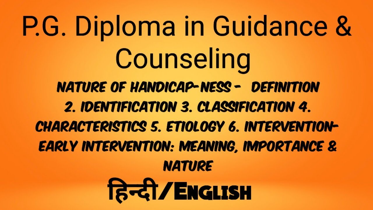 Handicap-Ness Definition, Identification,Classification,Characteristics ...