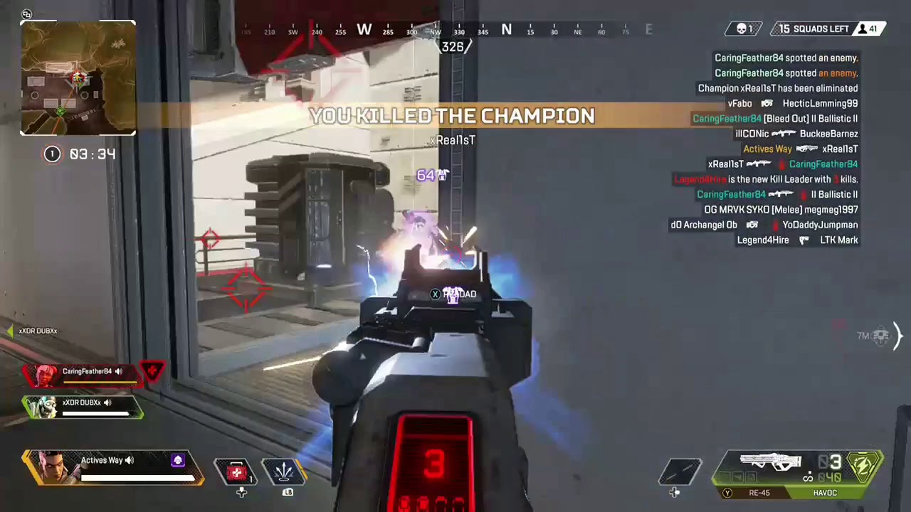 Apex Legends down 4 enemies within 20 seconds (Rapid Elimination) - YouTube