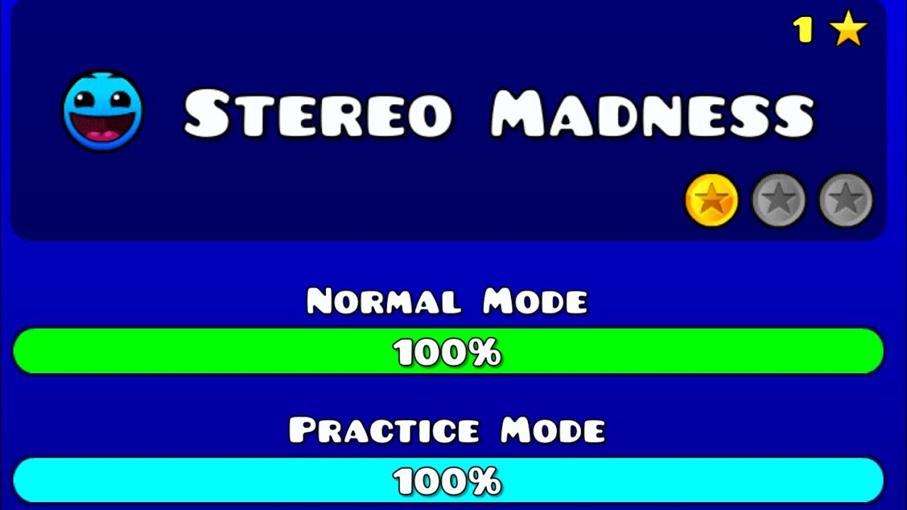 Finishing Geometry Dash Lite Stereo Madness Level - YouTube