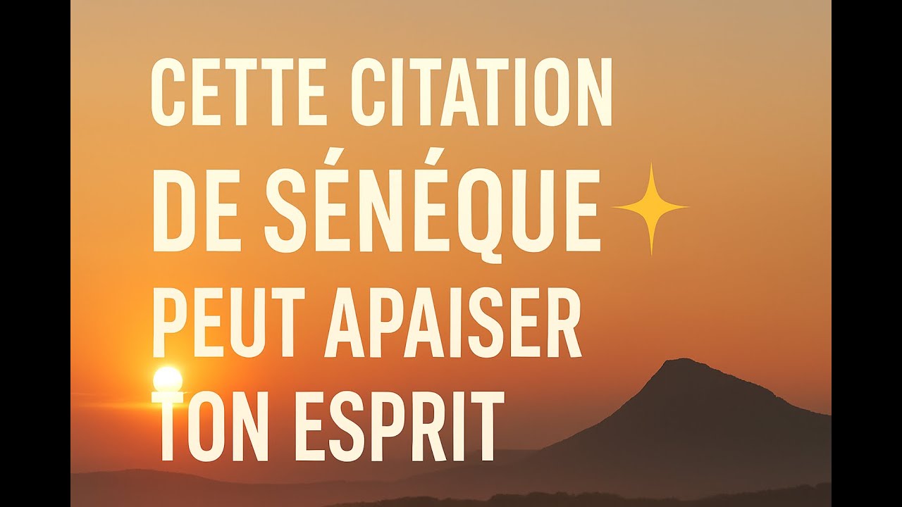 Cette citation de Sénèque peut apaiser ton esprit - YouTube