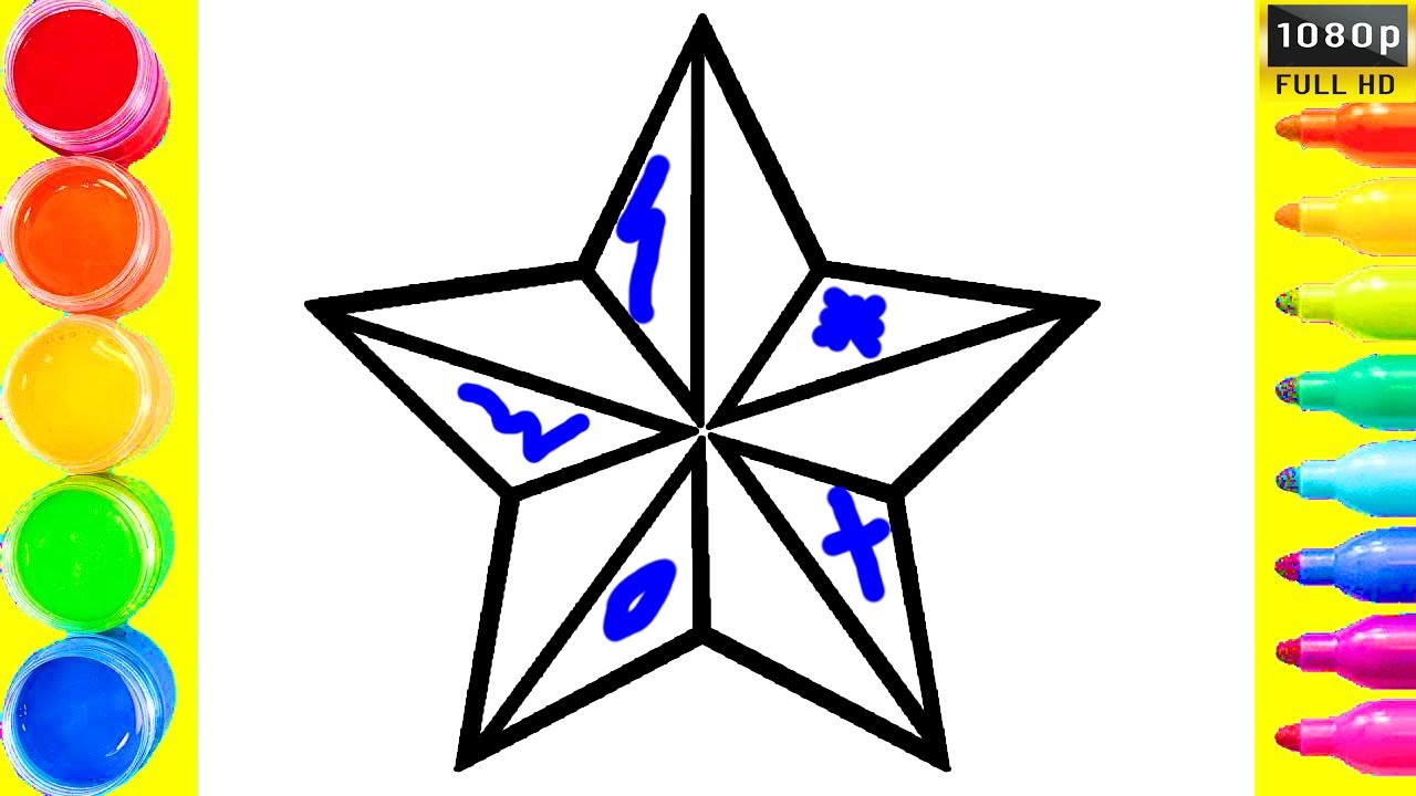 Drawing & Coloring Star For Children & Kids & Toddlers - YouTube