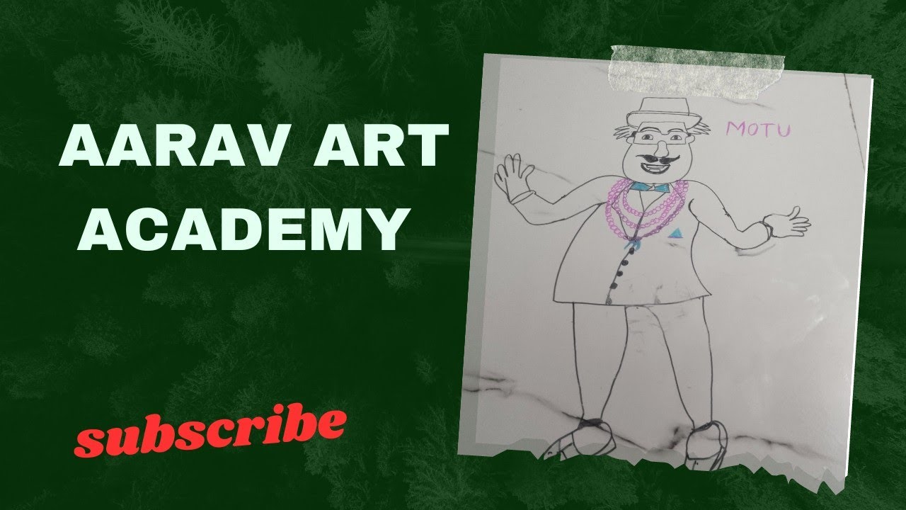 how to draw motu Patlu cartoons| motu Patlu cartoons - YouTube