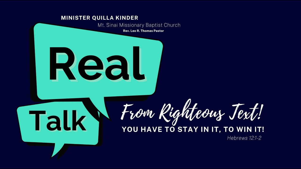 You Have to Stay in It, to Win It! | Min. Quilla Kinder | June 22, 2025 ...