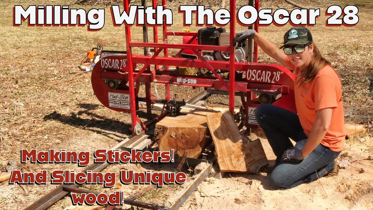 Milling Stickers And Unique Wood With A Hudson Oscar 28 - YouTube