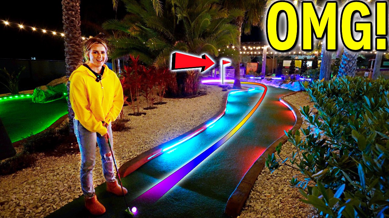 We've Never Seen a Mini Golf Course Like This! - WORLD’S BEST Nighttime ...